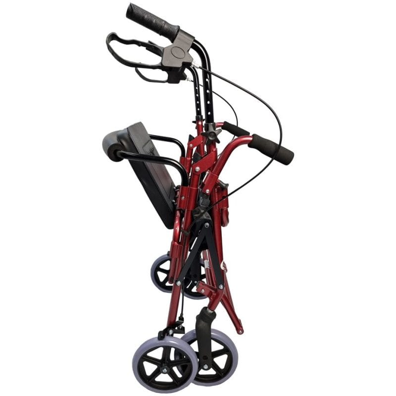 Compact Aluminium Walking Frame With Hand Brakes