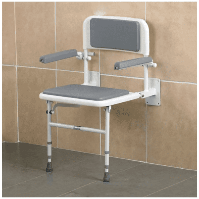 Wall Mount Foldable Support Shower Chair Big capacity 190kg