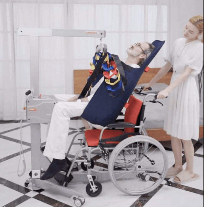 Portable Vehicle Hoist with lifter and sling Person Transport for car