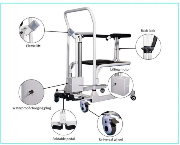 No. 1 Best Patient Transfer Chair with Height Adjustable