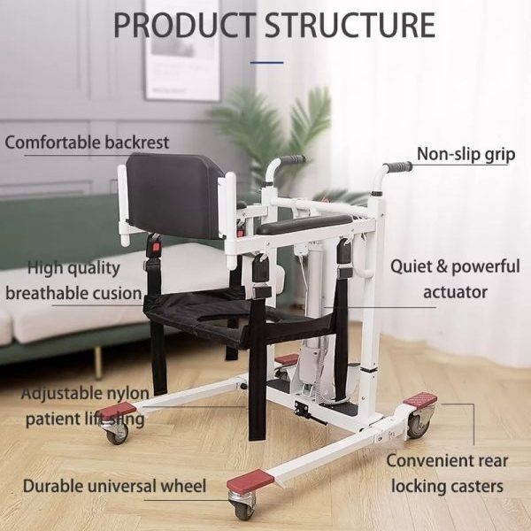 3 In 1 Electric Shower Chair Waterproof Transfer Commode