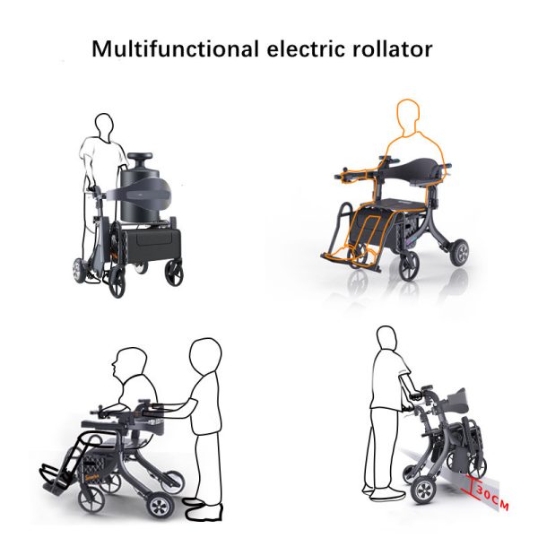 The STELLAR 5 In 1 Electric Rollator With Remote Control