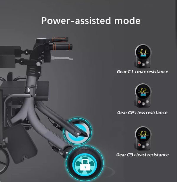 The STELLAR 5 In 1 Electric Rollator With Remote Control