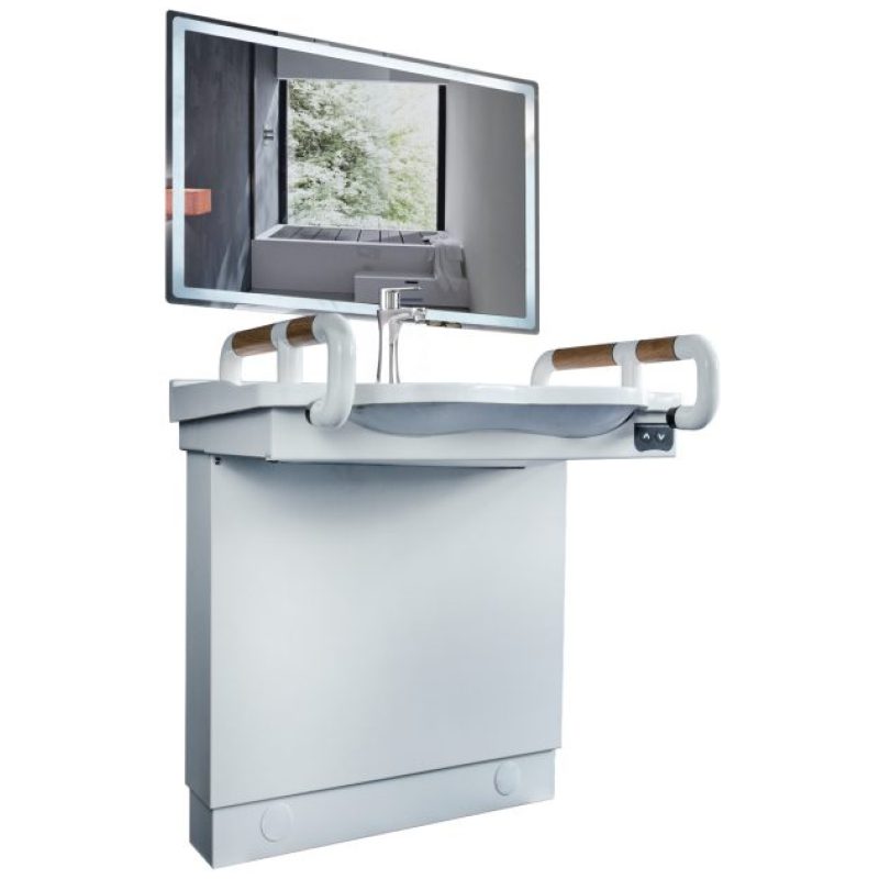 Accessible Powered Lifting Sink With Drawable Style Faucet: A Great ...