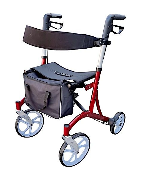 4-Wheel Rollator Deluxe - Folding Walking Frame for Elderly and ...