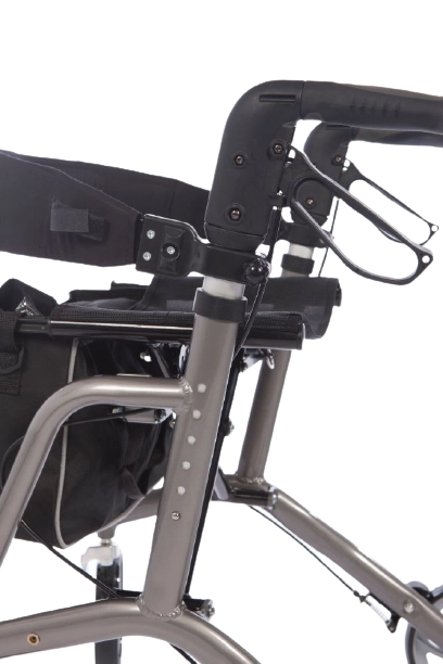 4-Wheel Rollator Deluxe - Folding Walking Frame for Elderly and ...