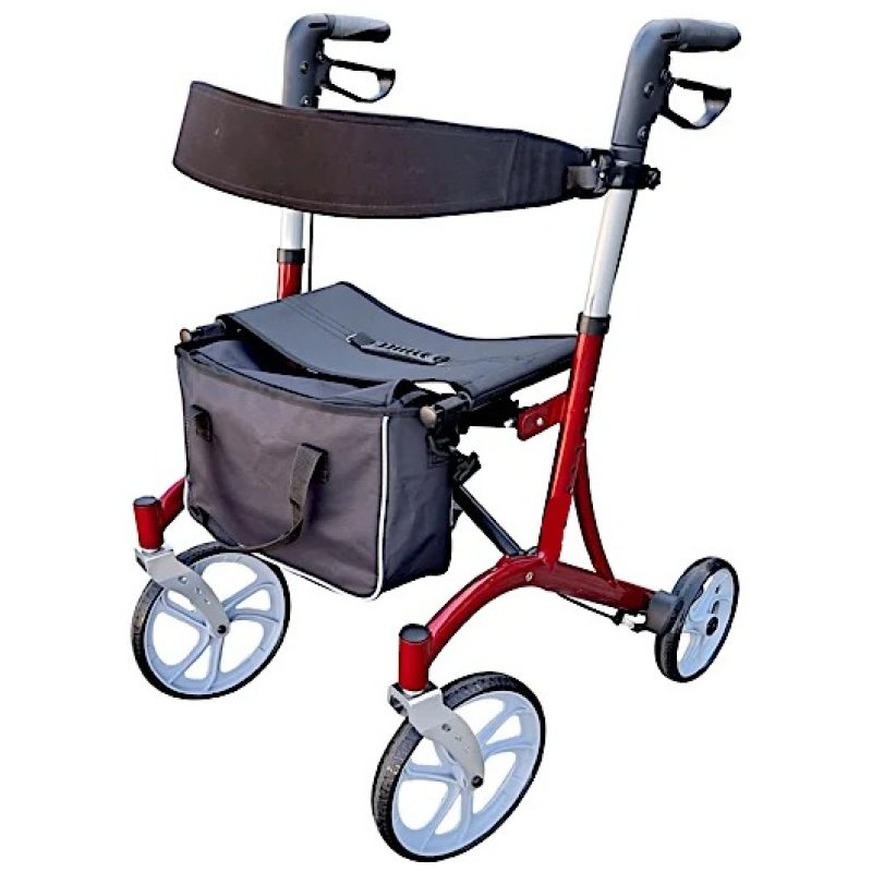 4-Wheel Rollator Deluxe - Folding Walking Frame For Elderly And ...
