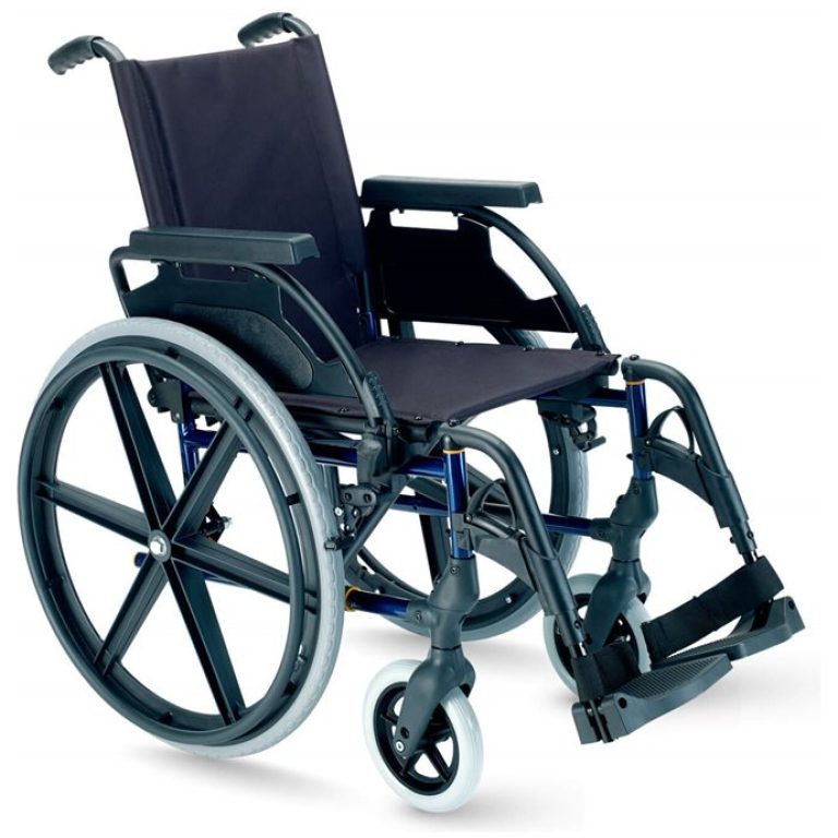 BREEZY Premium Manual Folding Wheelchair: Steel Wheelchair With ...