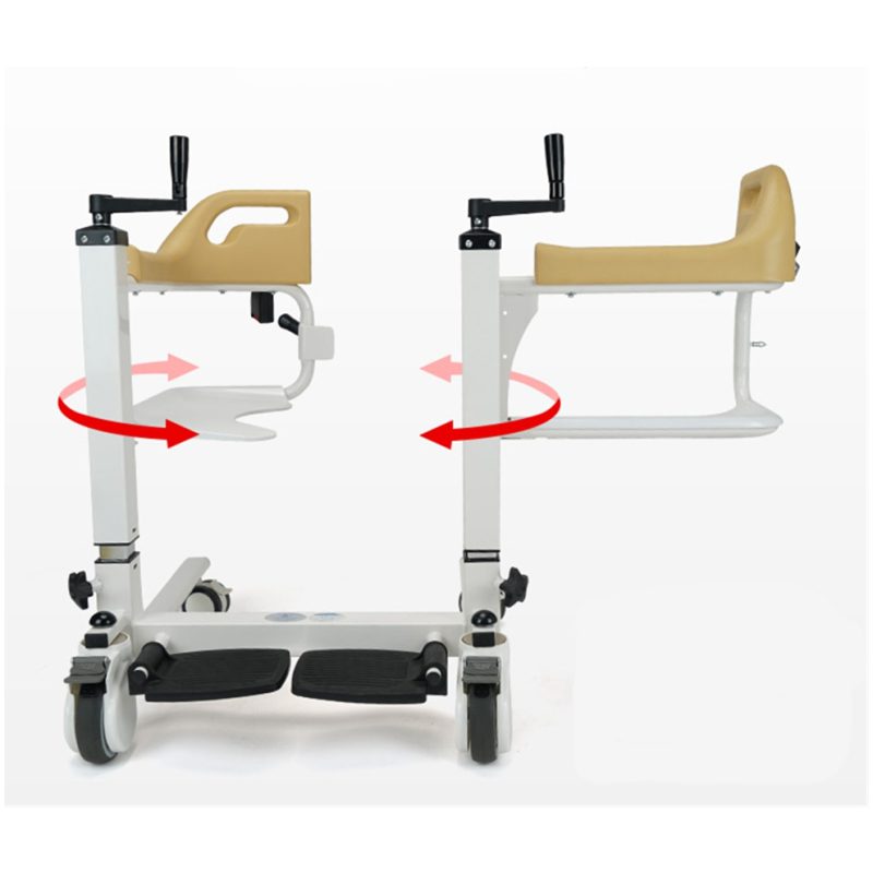 Double-hand Control Manual Transfer Commode Wheelchair - Empower ...