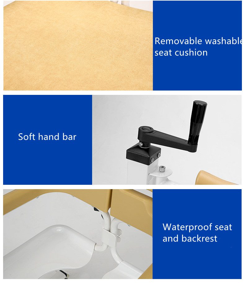 Double-hand Control Manual Transfer Commode Wheelchair - Empower ...