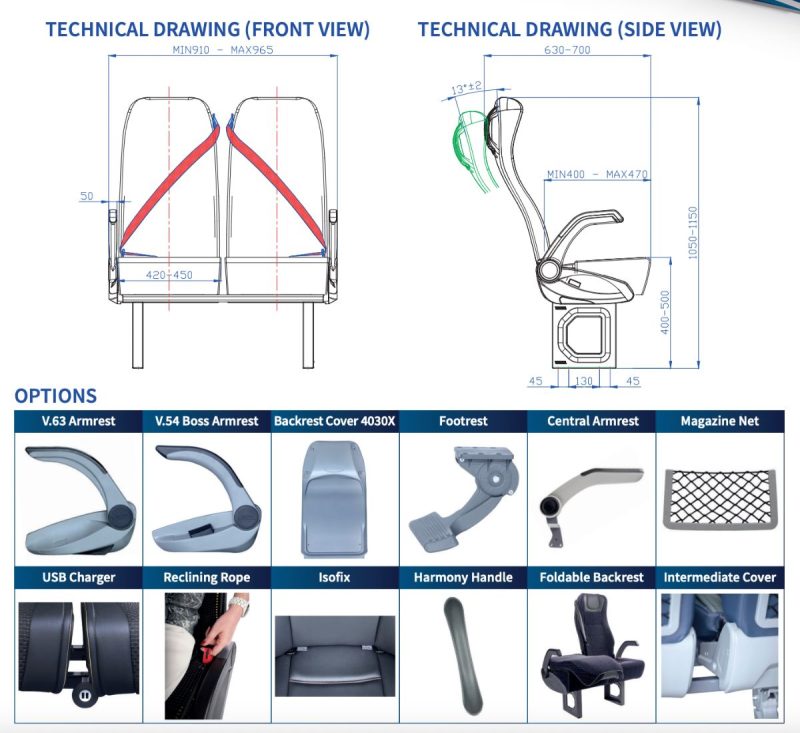 SEGE Minibus Passenger Seat 3075 In UAE - Gilani Mobility